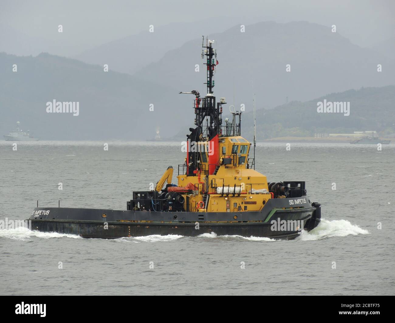 SD Impetus, a tugboat operated by Serco Marine Services, passing ...