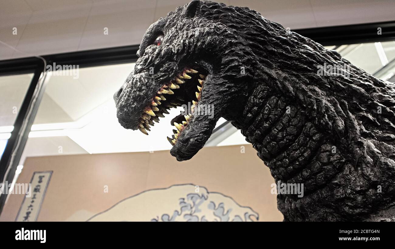 A View of the Japanese version of original Godzilla statue in Links ...