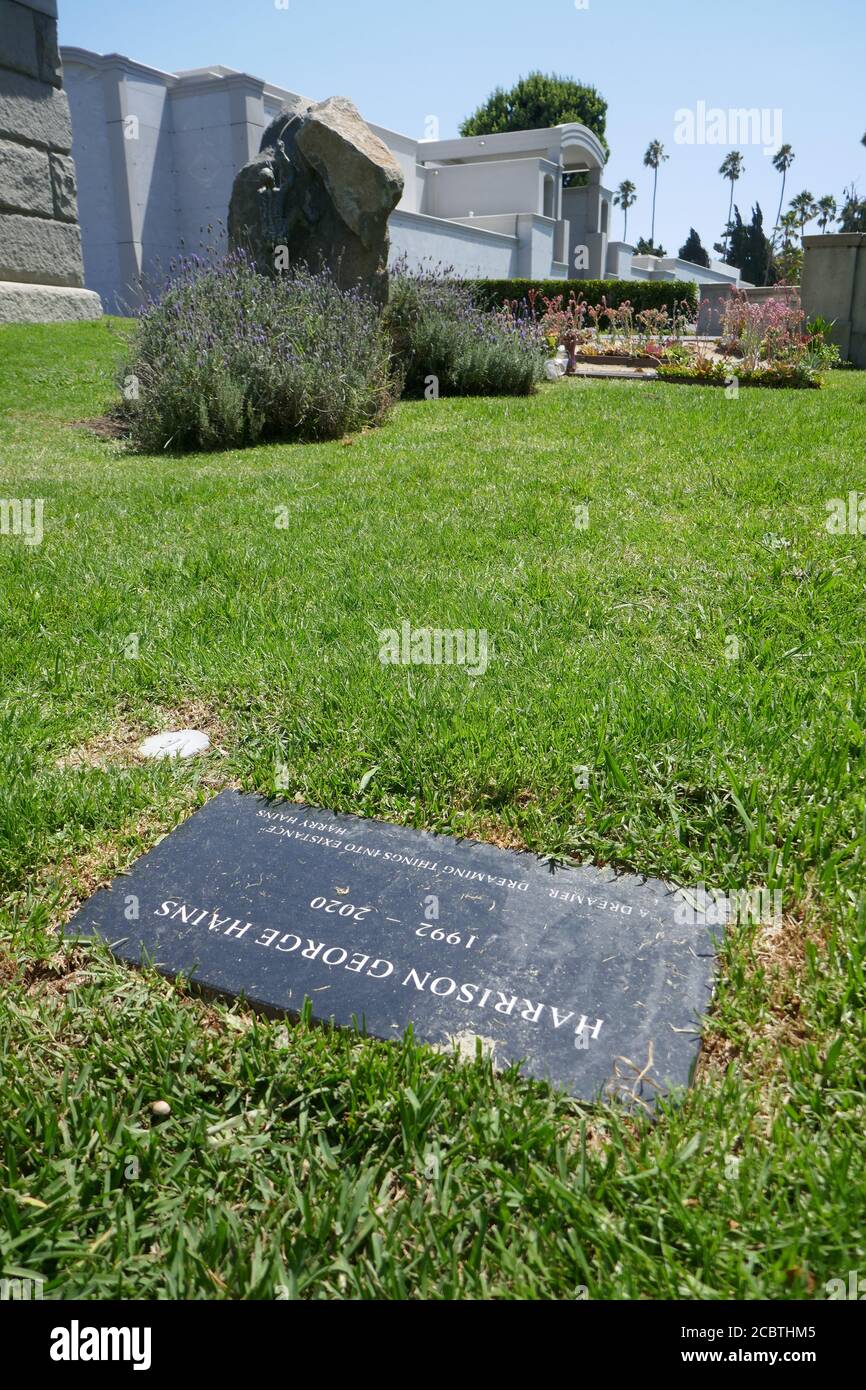 Hollywood, California, USA 14th A general view of atmosphere of Harrison George Hains Grave in ...