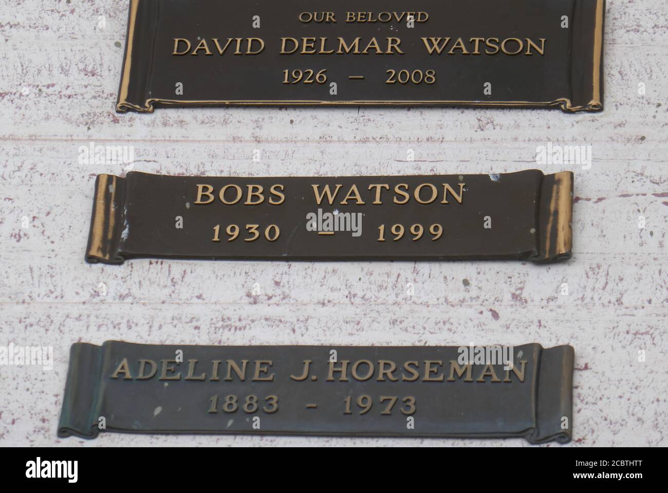 Hollywood, California, USA 14th A general view of atmosphere of actor Bobs Watson's Grave at ...
