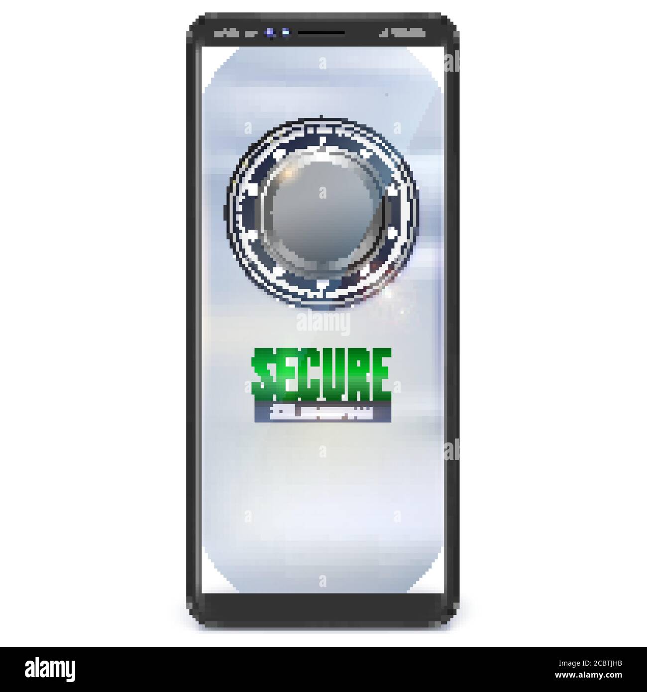 Smartphones with access screen. UI screen with analog password. Phone ...