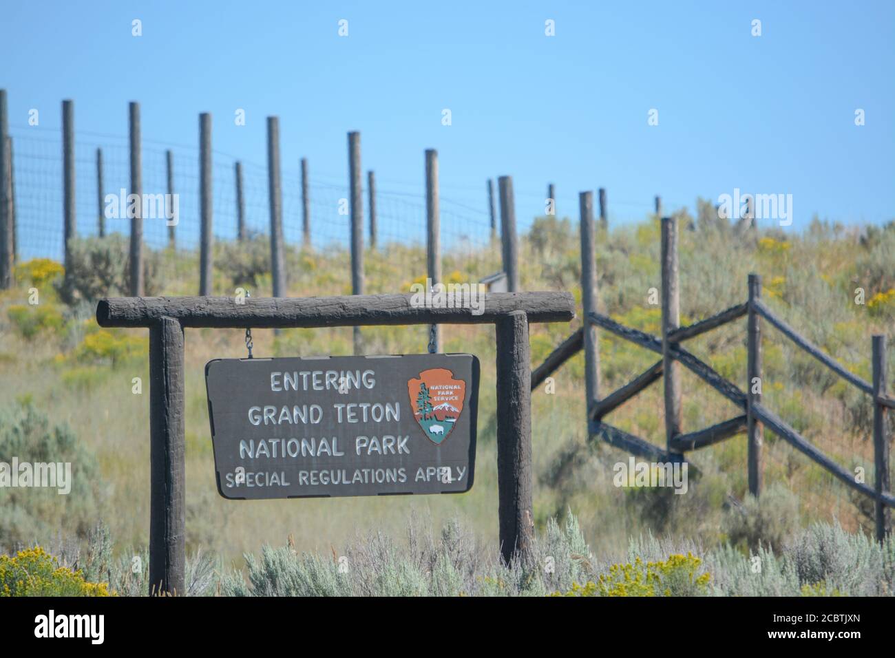 Grand teton national park sign hi-res stock photography and images - Alamy