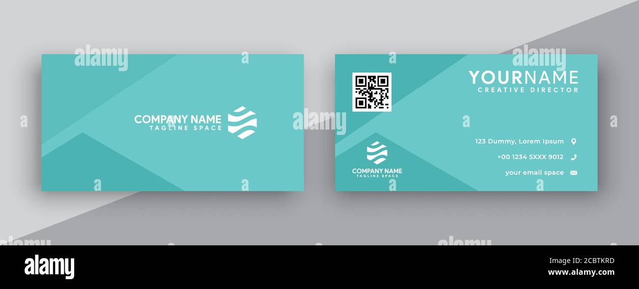 green tosca business card design . abstract modern style Stock Vector ...