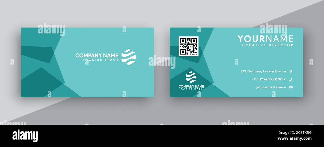 green tosca business card design . abstract modern style Stock Vector ...