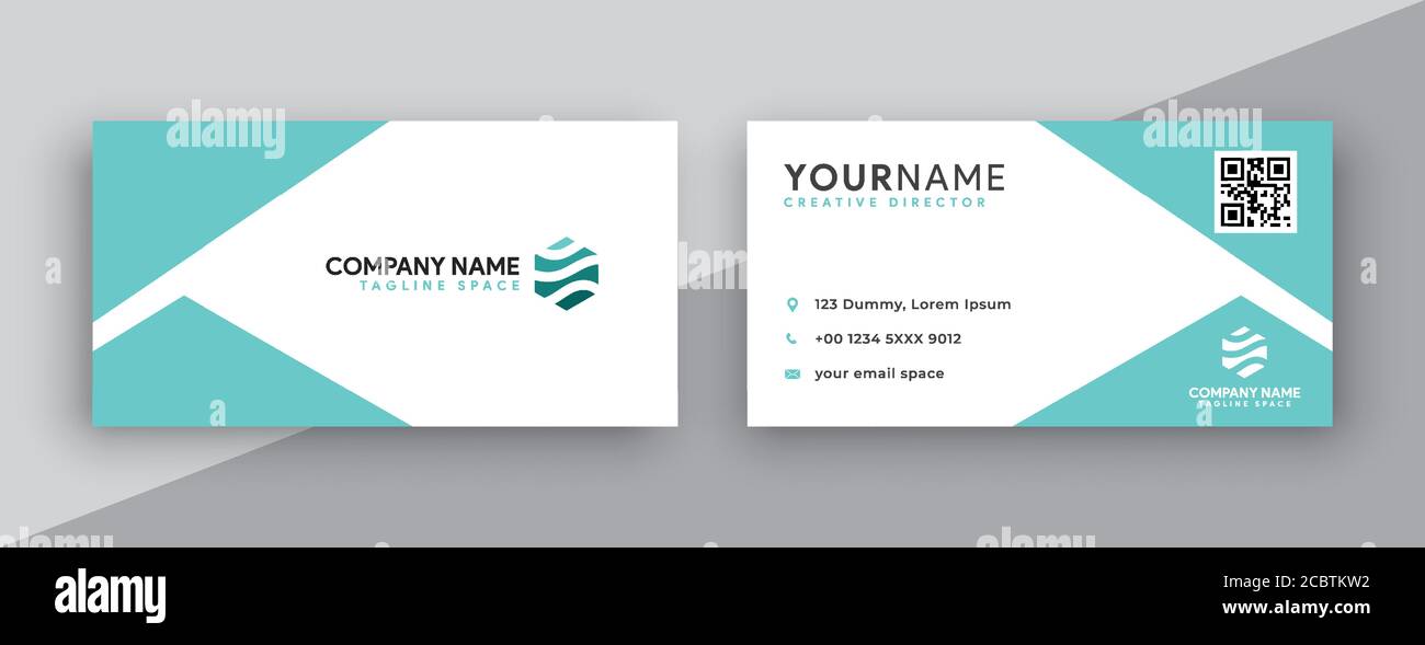 green tosca business card design . abstract modern style Stock Vector ...