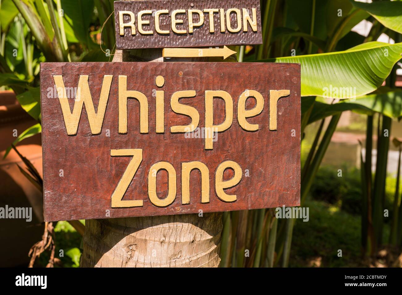 Whisper zone sign Stock Photo - Alamy