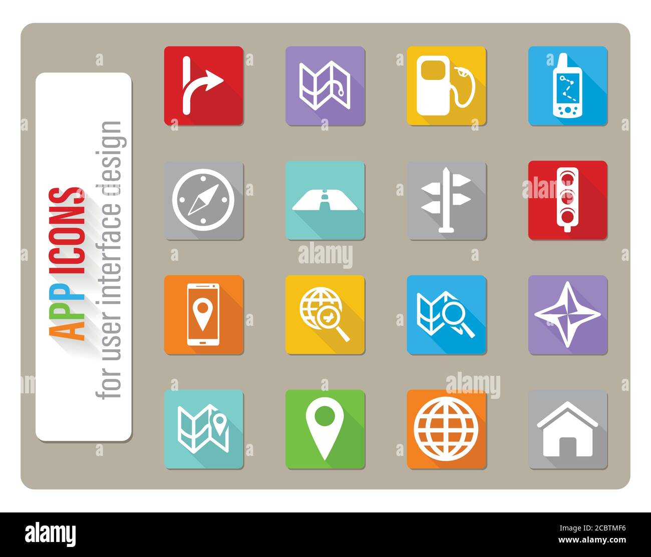 Navigation simply icons Stock Vector Image & Art - Alamy