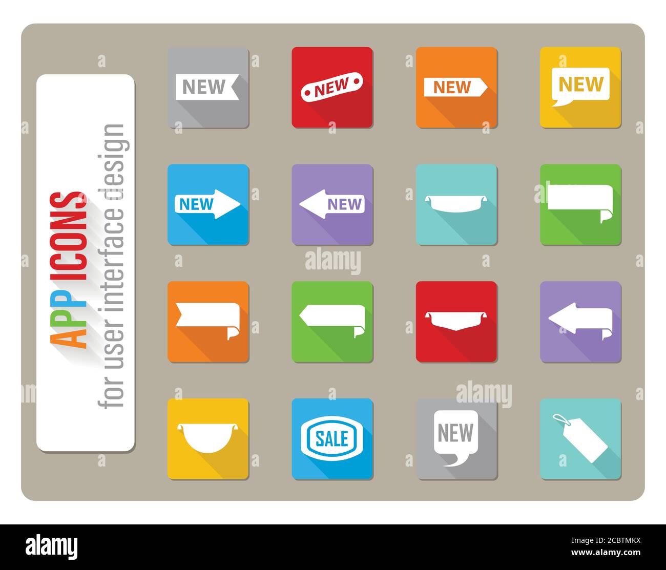 sticker and label icon set Stock Vector Image & Art - Alamy