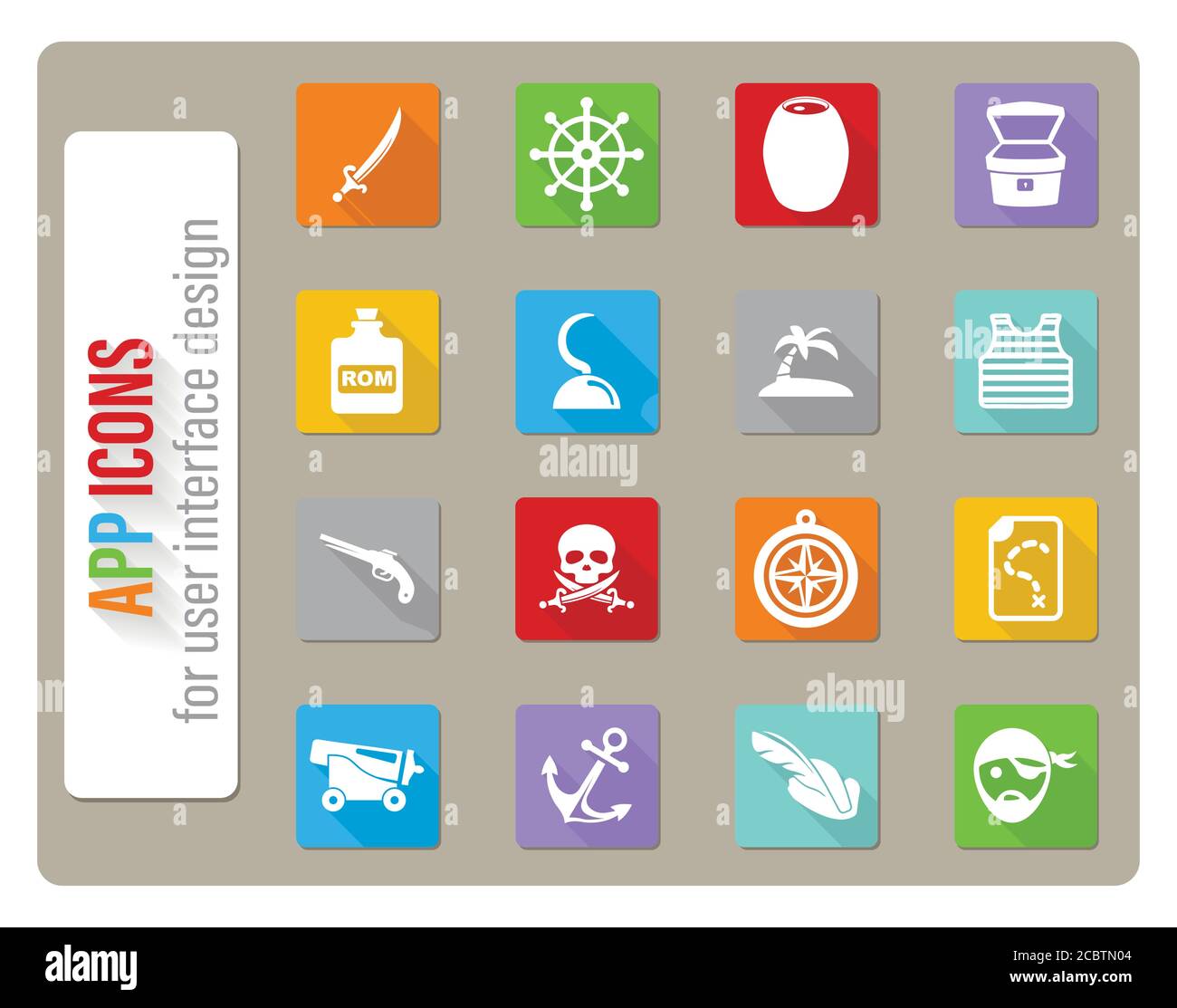 pirates icon set Stock Vector Image & Art - Alamy