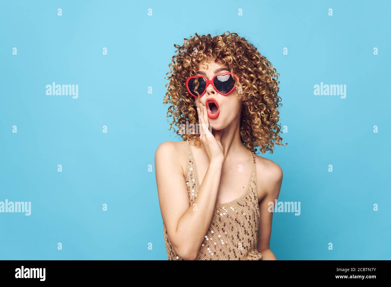 Pretty girl hand gestures cropped view, evening Stock Photo - Alamy