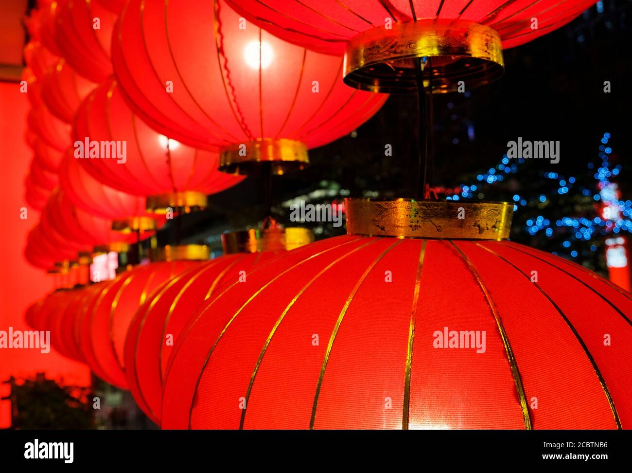red lanterns in Taipei Stock Photo - Alamy