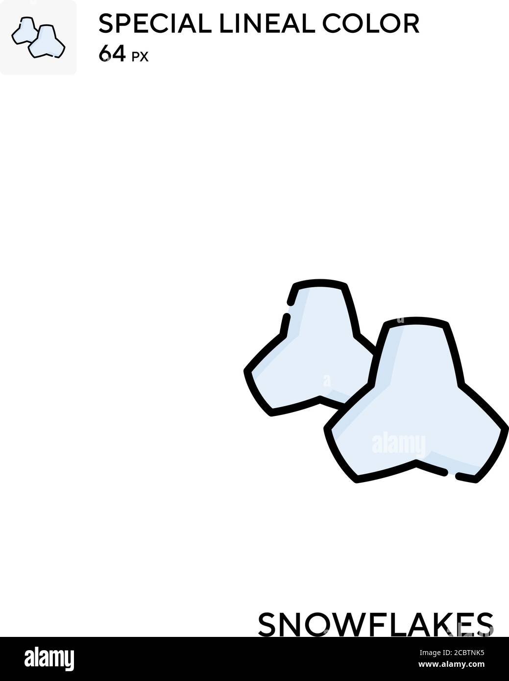 Snowflakes Special lineal color vector icon. Snowflakes icons for your ...