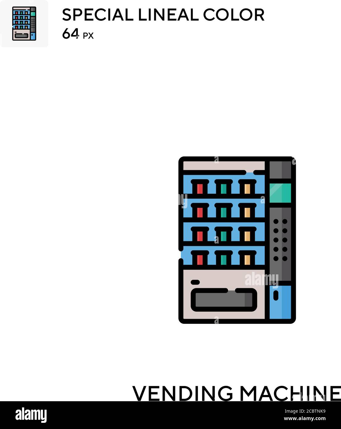 Vending machine Special lineal color vector icon. Vending machine icons ...