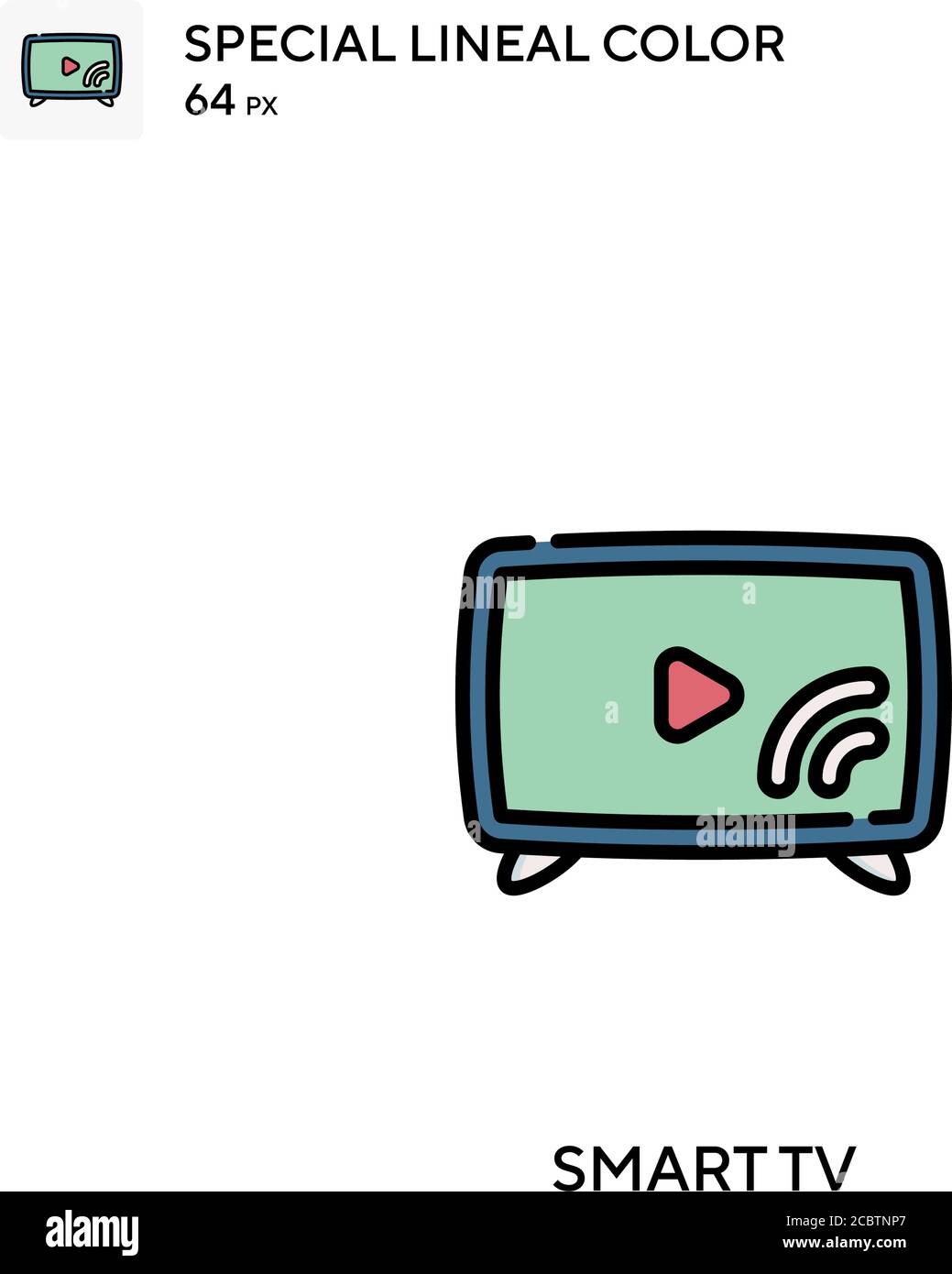 Smart tv Special lineal color vector icon. Smart tv icons for your ...
