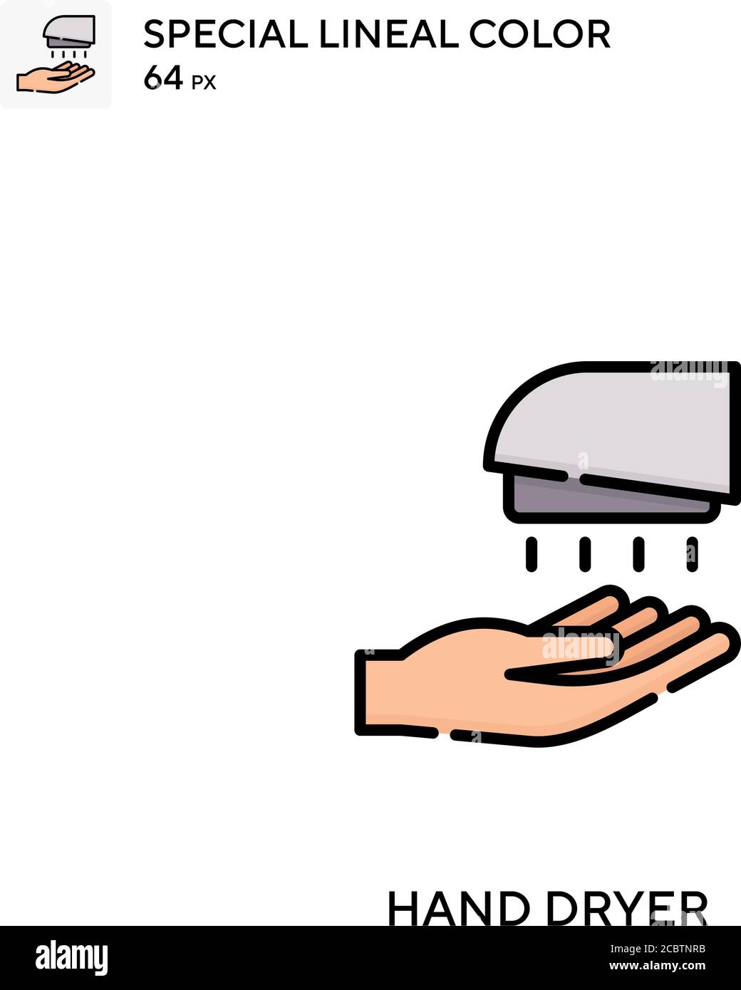Hand dryer Special lineal color vector icon. Hand dryer icons for your business project Stock ...