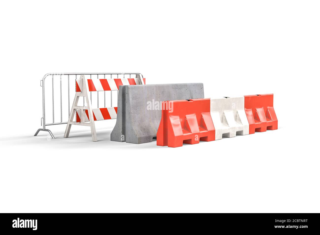 Four types of road barricades - Steel barricade - A-frame barricade ...