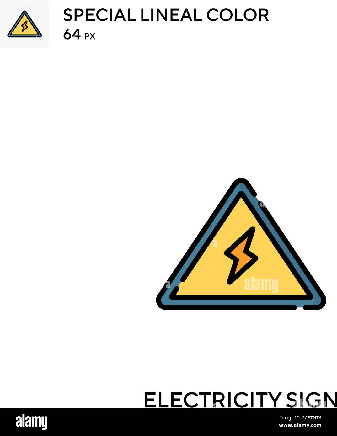 Electricity sign Special lineal color vector icon. Electricity sign ...
