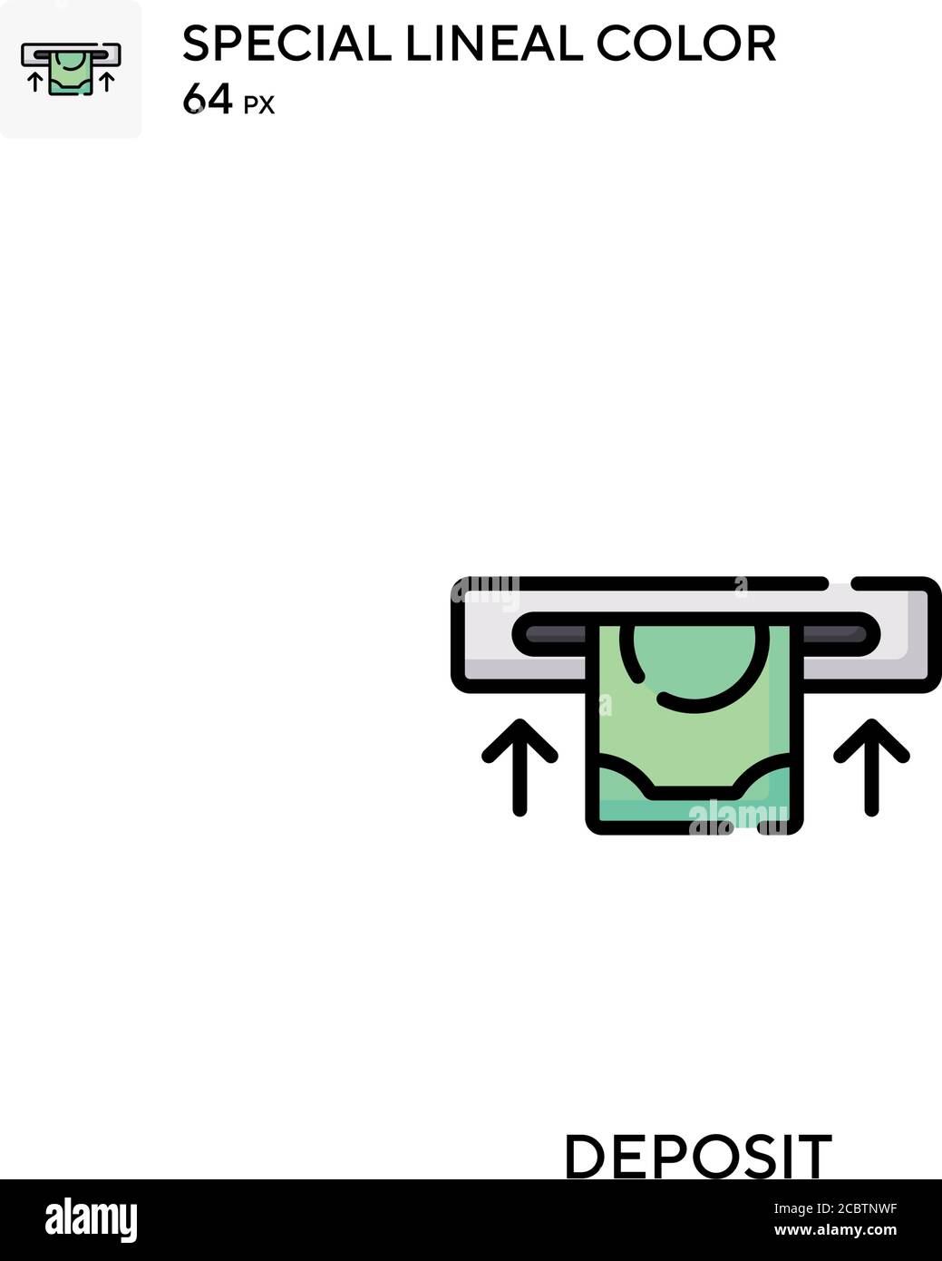Deposit Special lineal color vector icon. Deposit icons for your ...