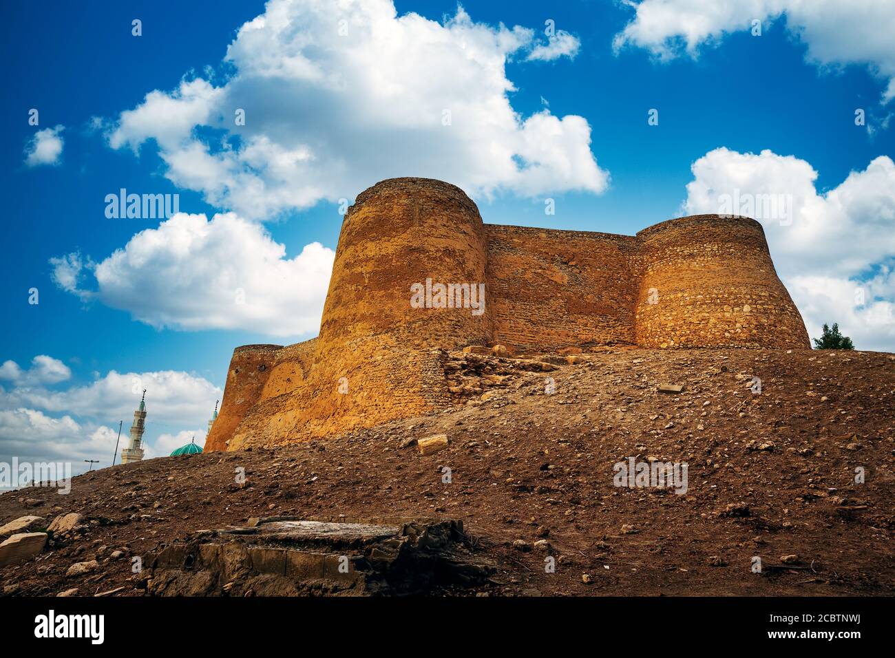 Tarout Castle, Qatif, Saudi Arabia in beautiful blue sky with clouds ...
