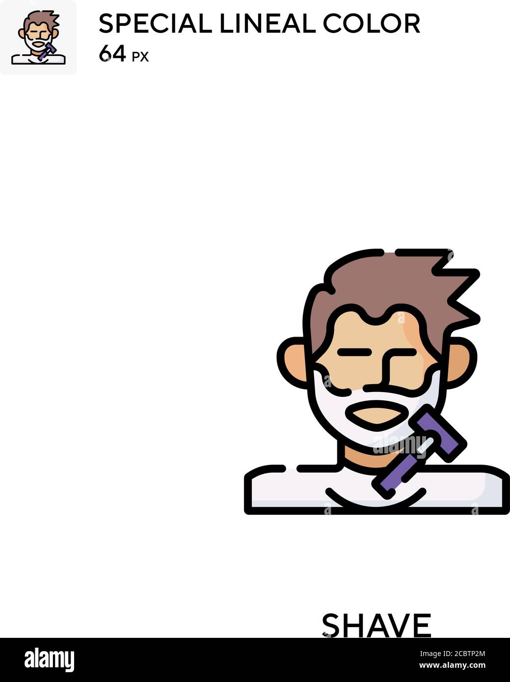 Shave Special lineal color vector icon. Shave icons for your business ...