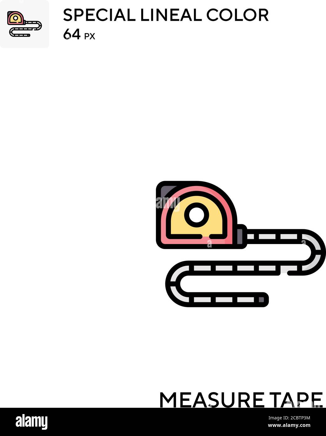 Measure tape Special lineal color vector icon. Measure tape icons for ...