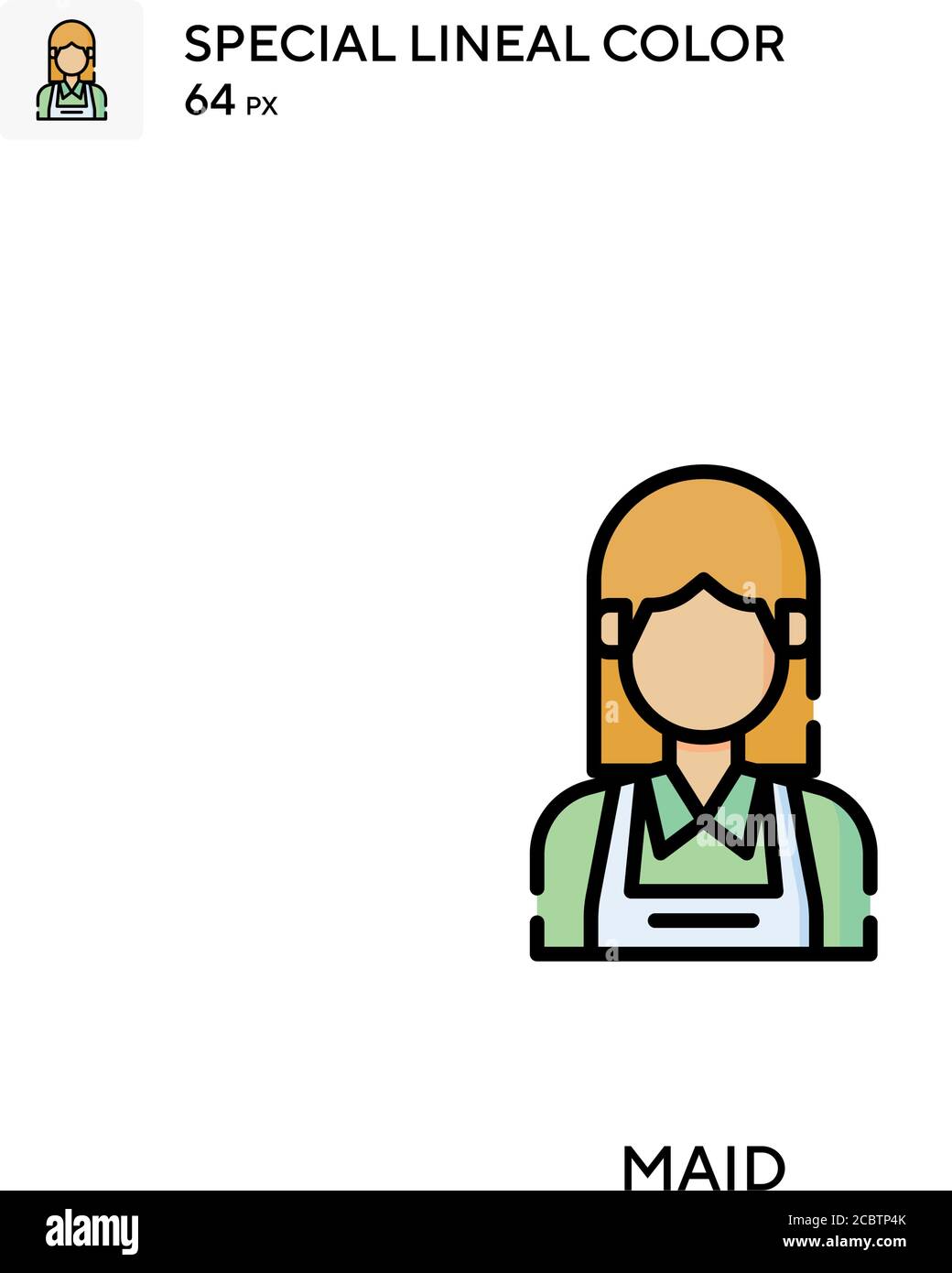 Maid Special lineal color vector icon. Maid icons for your business ...