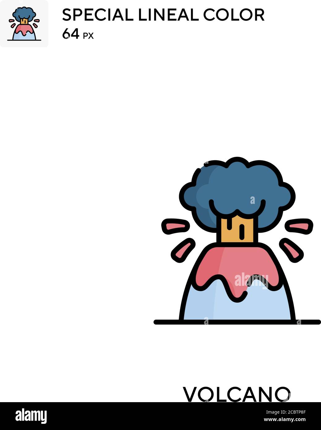 Volcano Special lineal color vector icon. Volcano icons for your ...