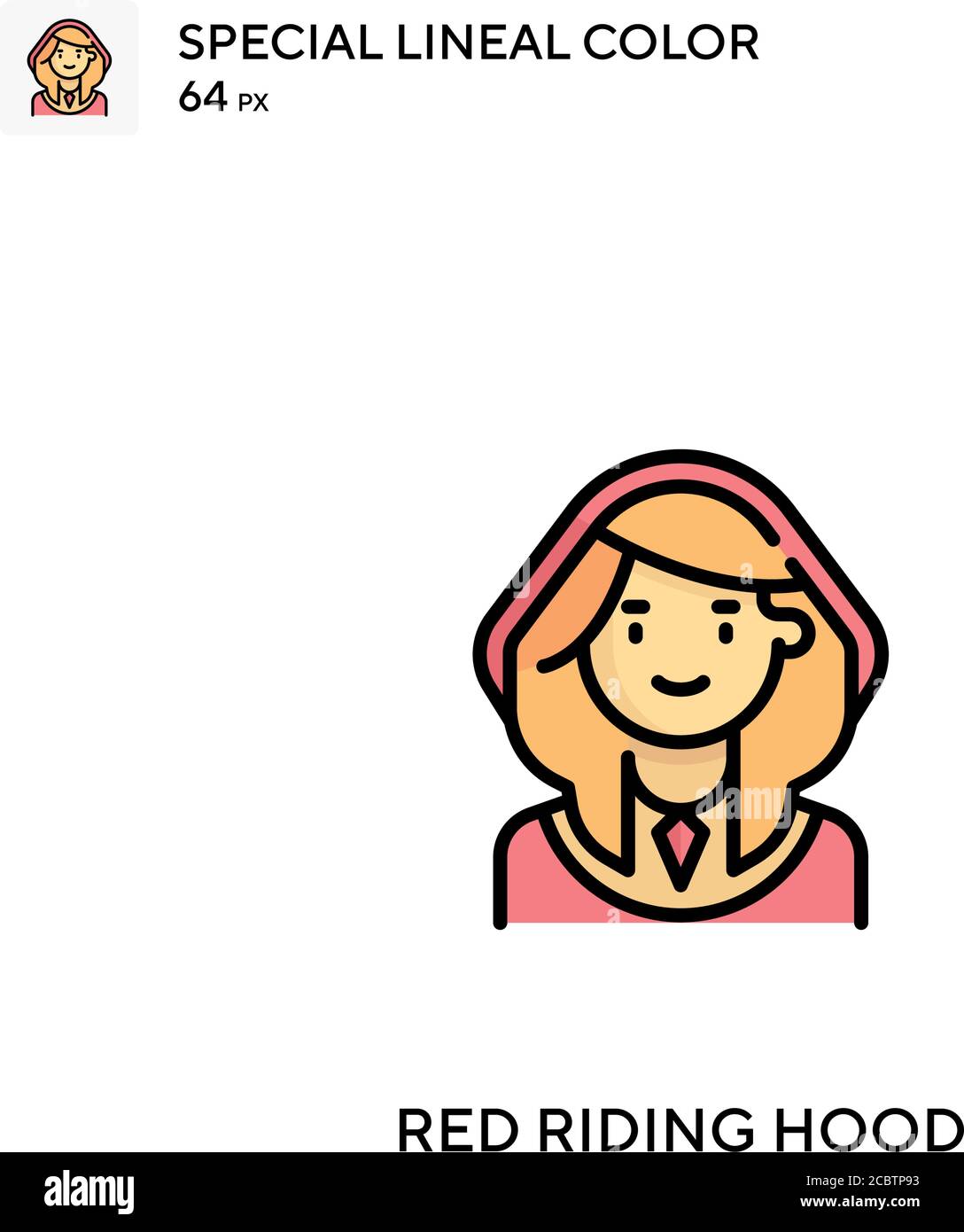Red riding hood Special lineal color vector icon. Red riding hood icons ...