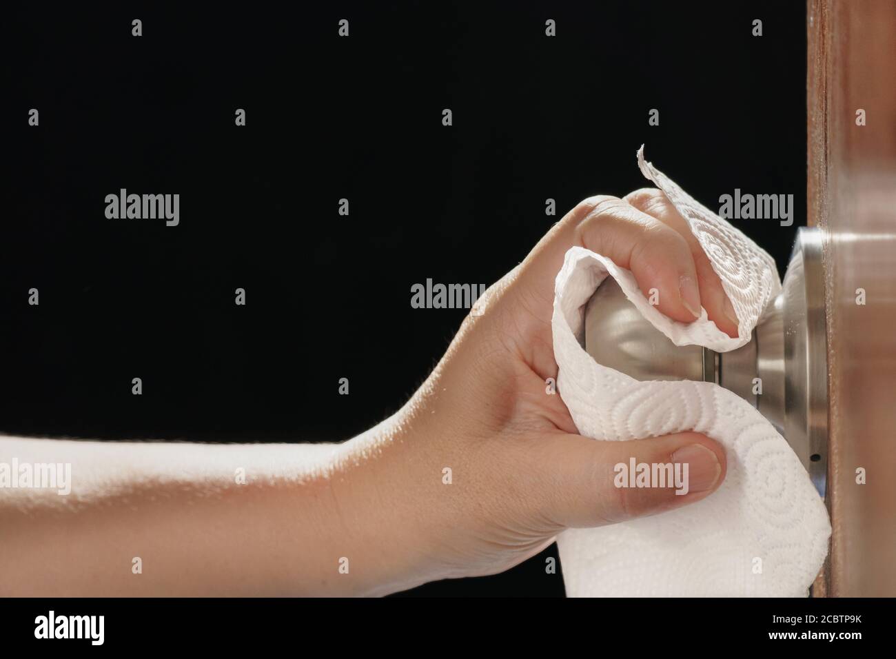 Avoid touching surfaces with bare hands Stock Photo - Alamy