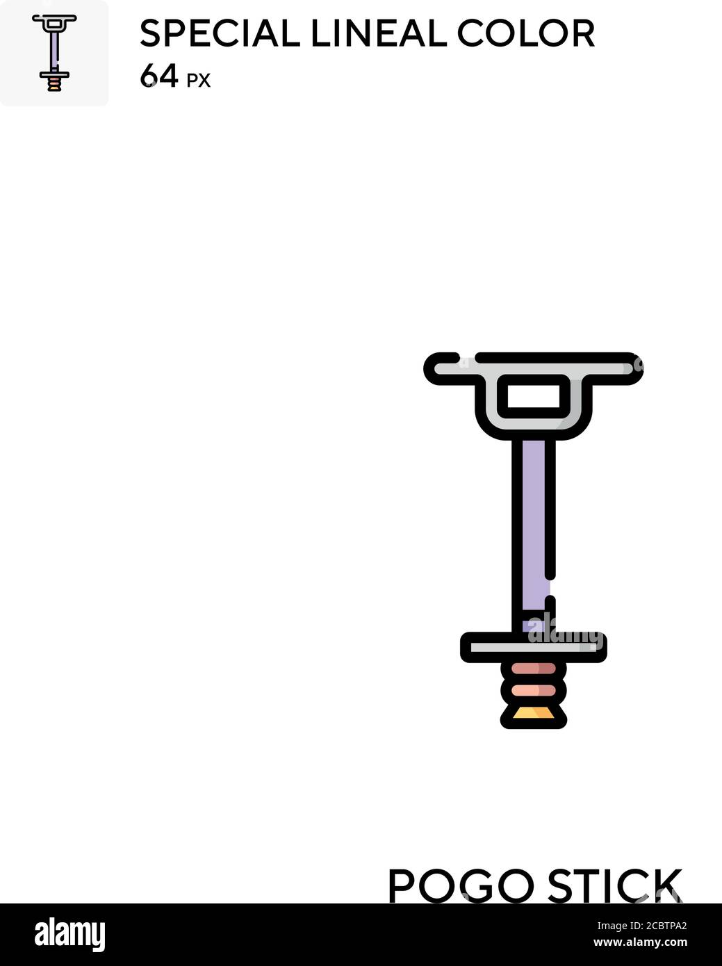 Pogo stick Special lineal color vector icon. Pogo stick icons for your ...