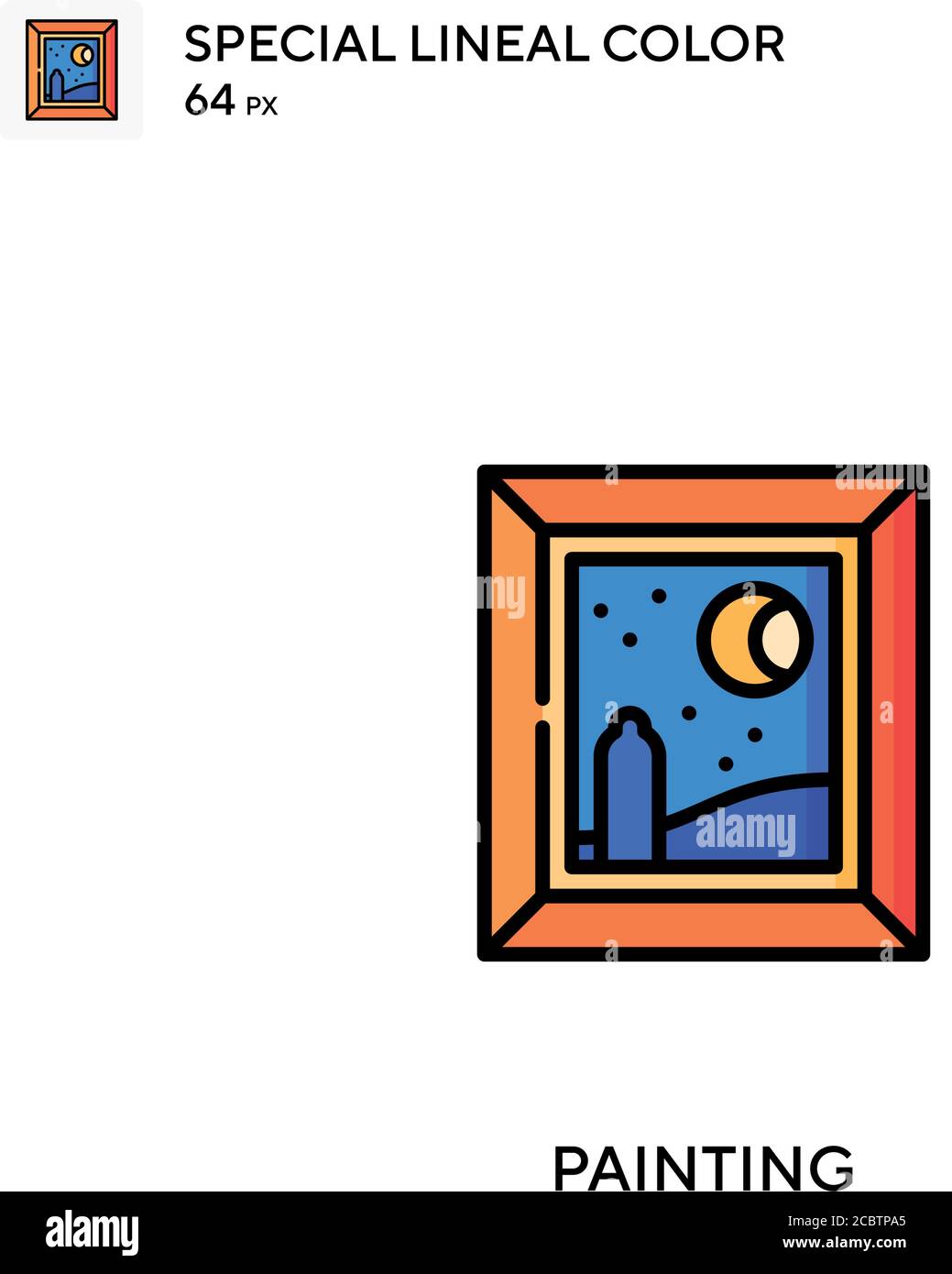 Painting Special lineal color vector icon. Painting icons for your ...