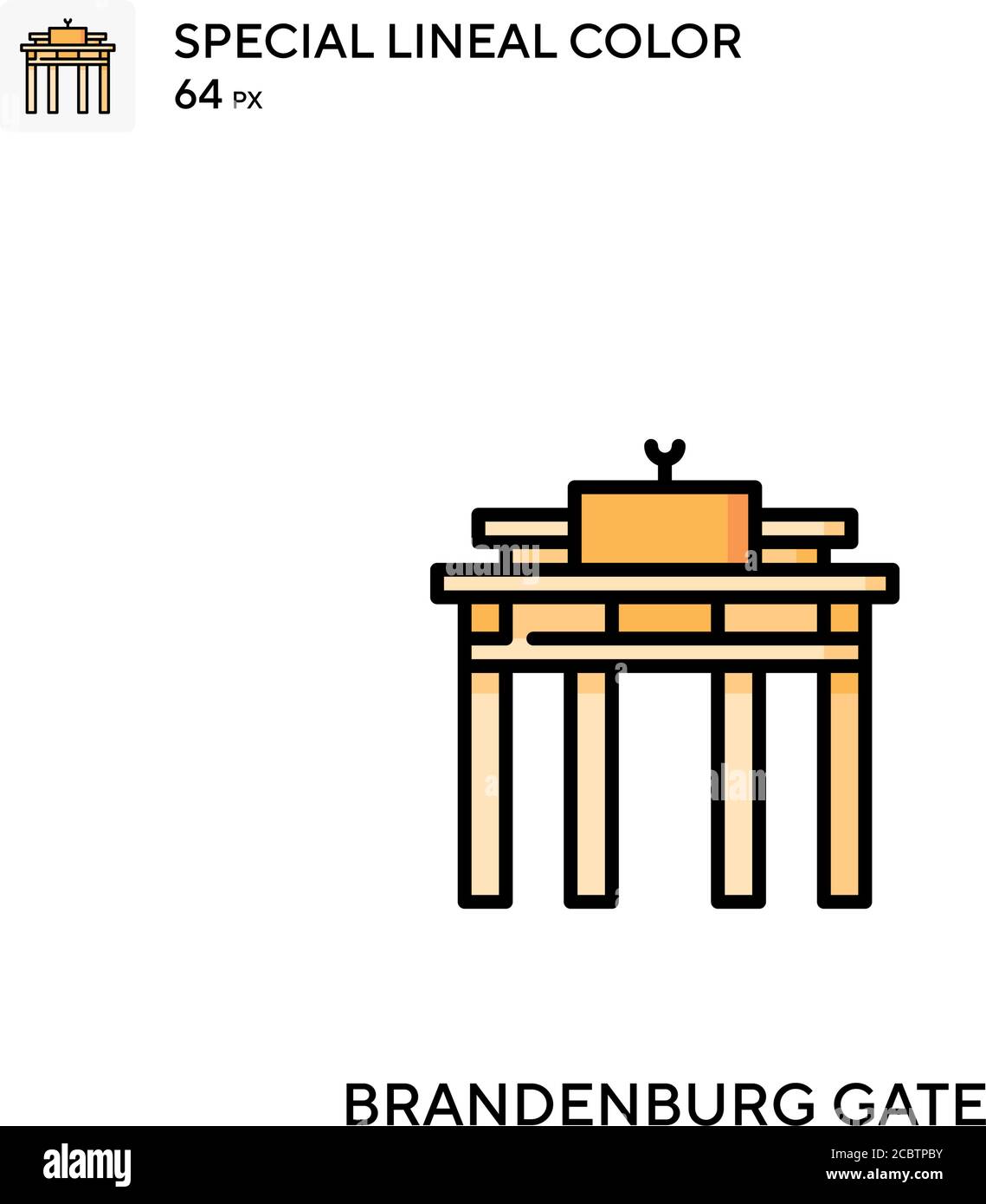 Brandenburg gate Special lineal color vector icon. Brandenburg gate ...