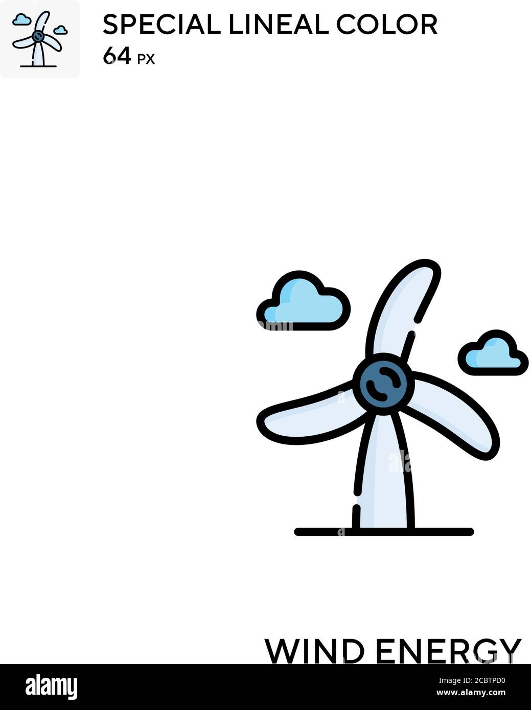 Wind energy Special lineal color vector icon. Wind energy icons for ...