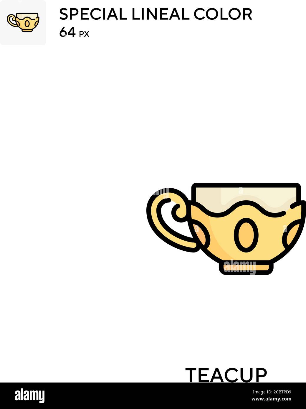 Teacup Special lineal color vector icon. Teacup icons for your business project Stock Vector ...