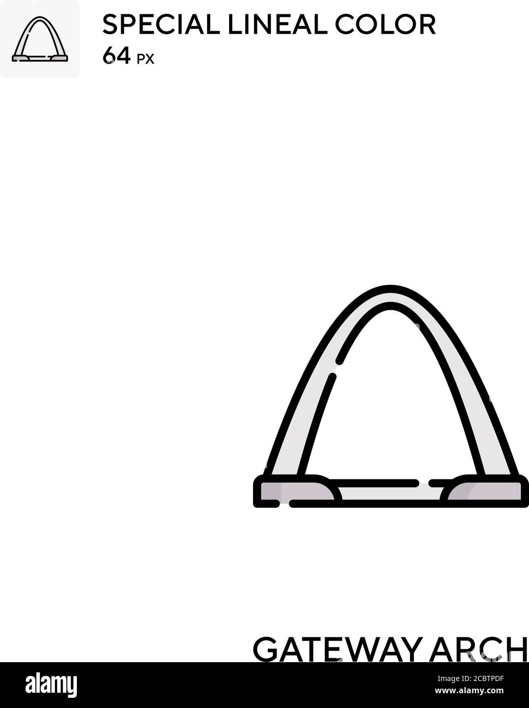 Gateway arch Special lineal color vector icon. Gateway arch icons for ... Gateway arch Special lineal color vector icon. Gateway arch icons for ...