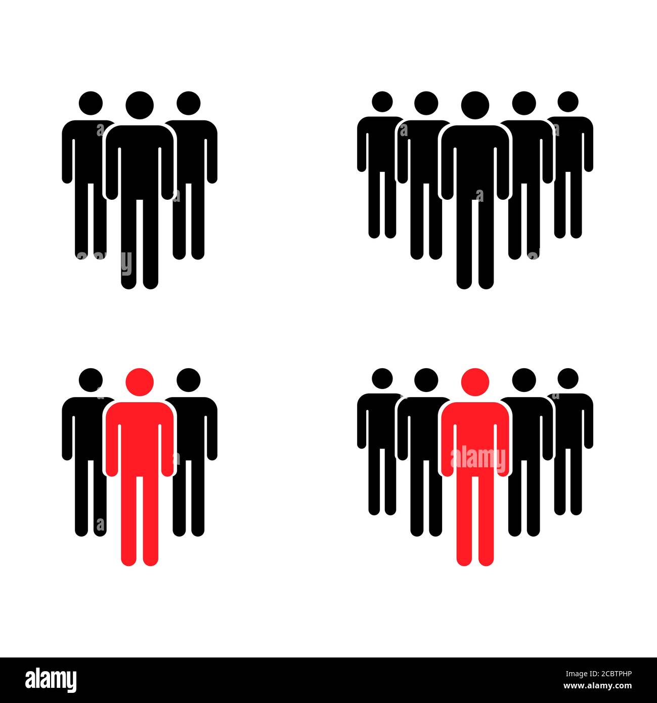 Grouping people collection flat icon isolated on white background ...