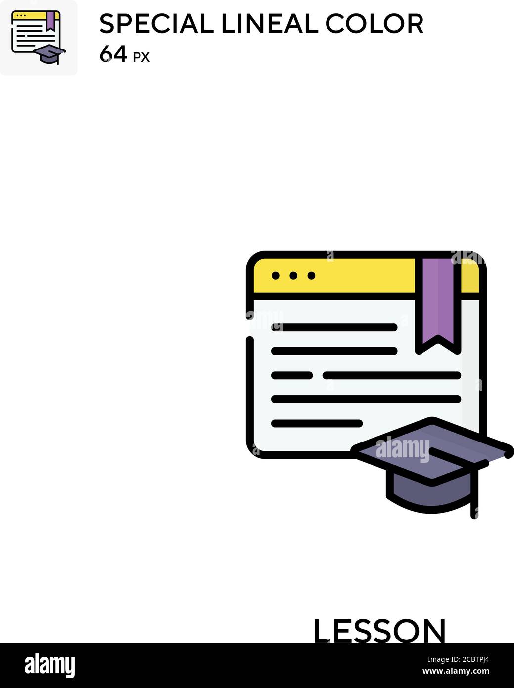 Lesson Special lineal color vector icon. Lesson icons for your business ...