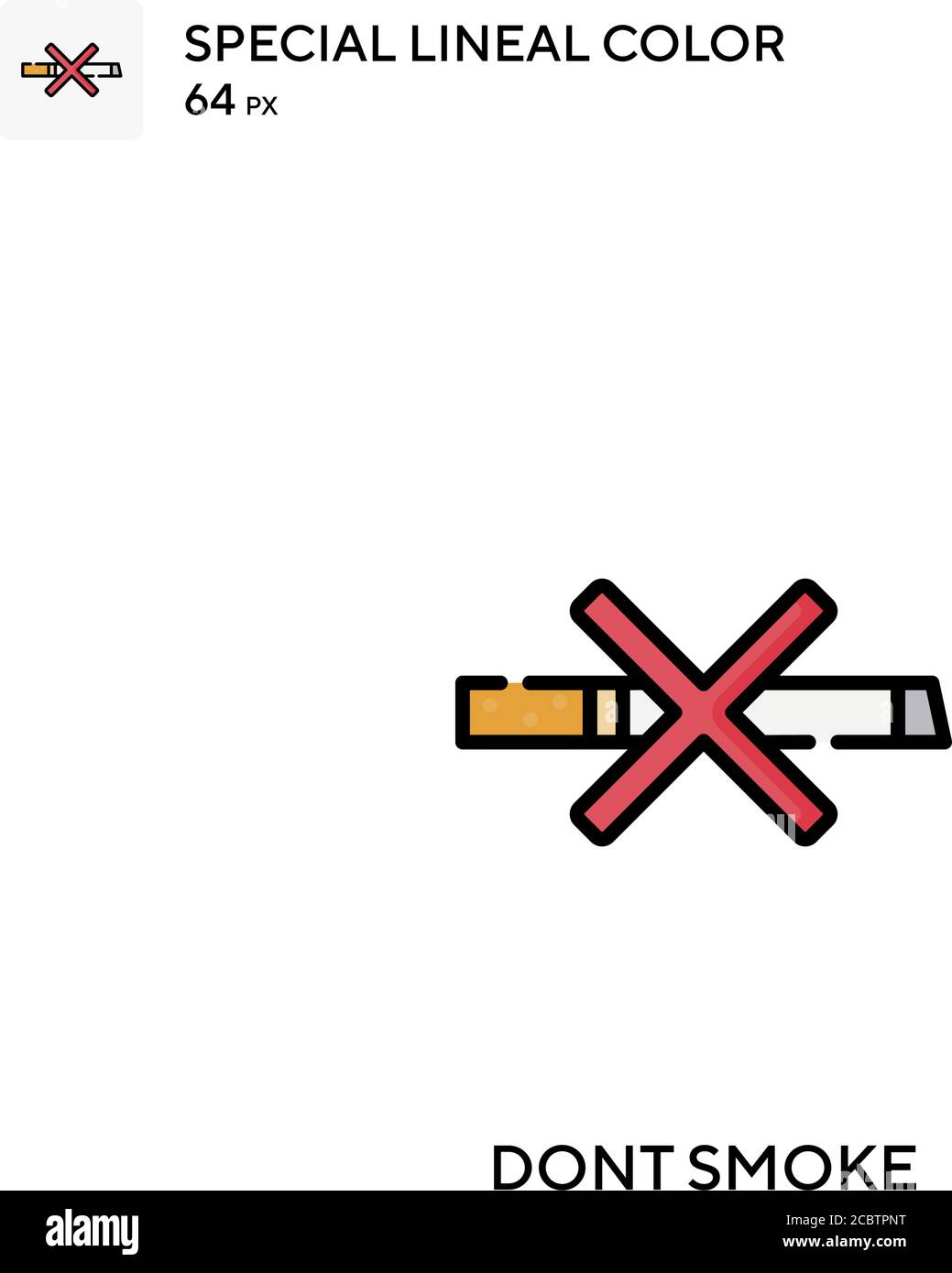 Dont smoke Special lineal color vector icon. Dont smoke icons for your business project Stock ...