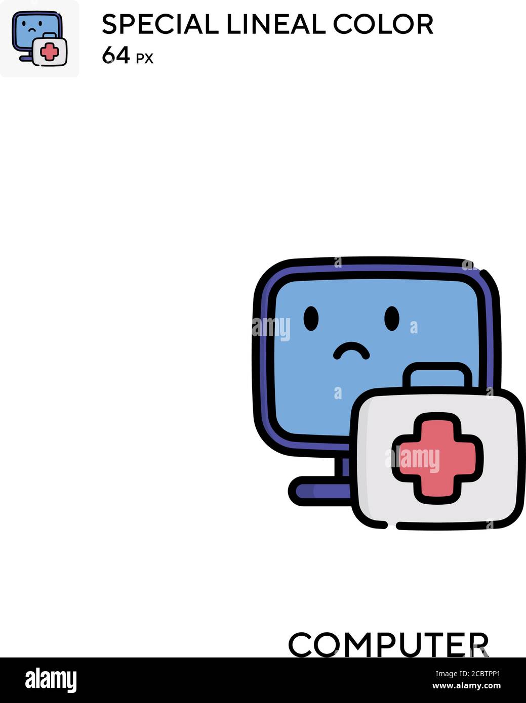 Computer Special lineal color vector icon. Computer icons for your ...