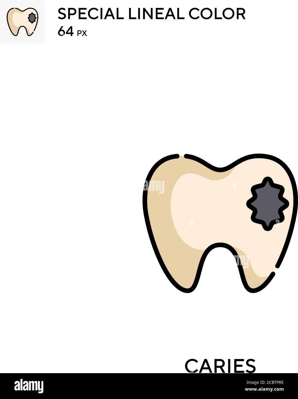 Caries Special lineal color vector icon. Caries icons for your business project Stock Vector ...