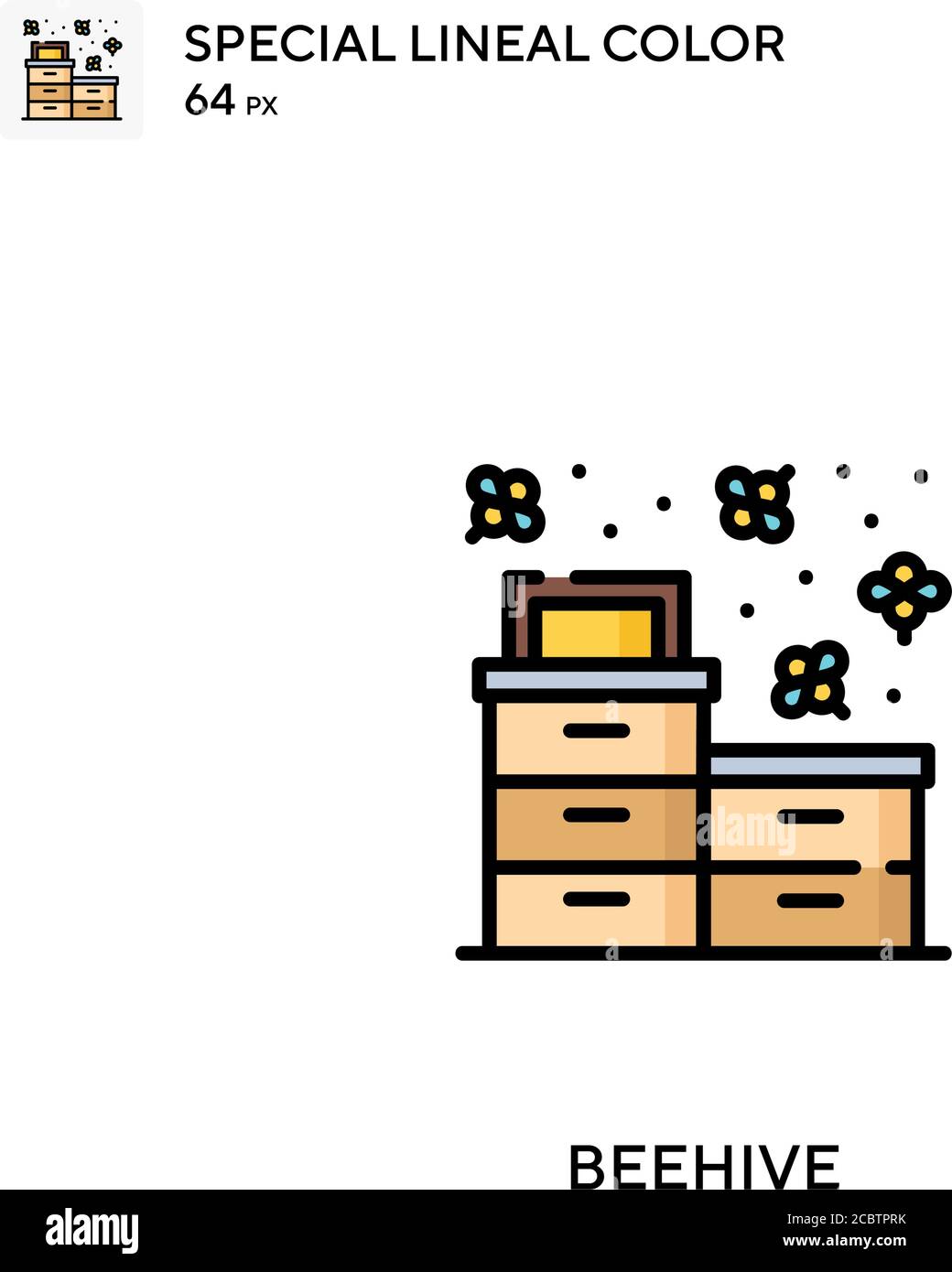 Beehive Special lineal color vector icon. Beehive icons for your ...