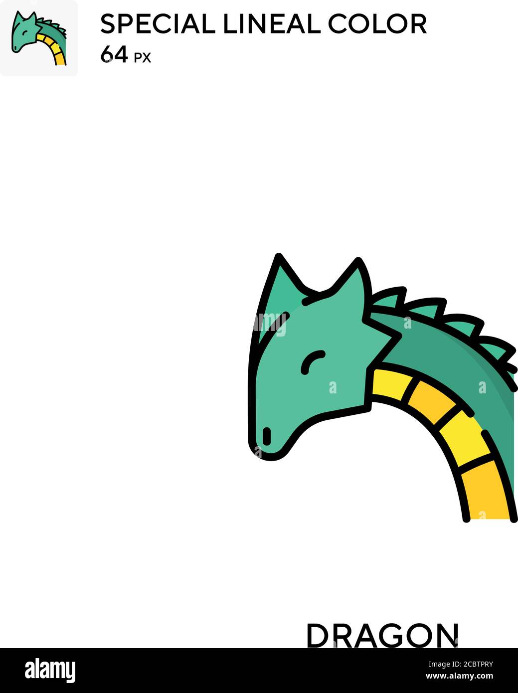Dragon Special lineal color vector icon. Dragon icons for your business ...