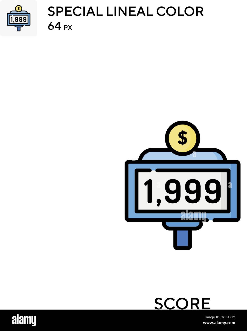 Score Special lineal color vector icon. Score icons for your business ...