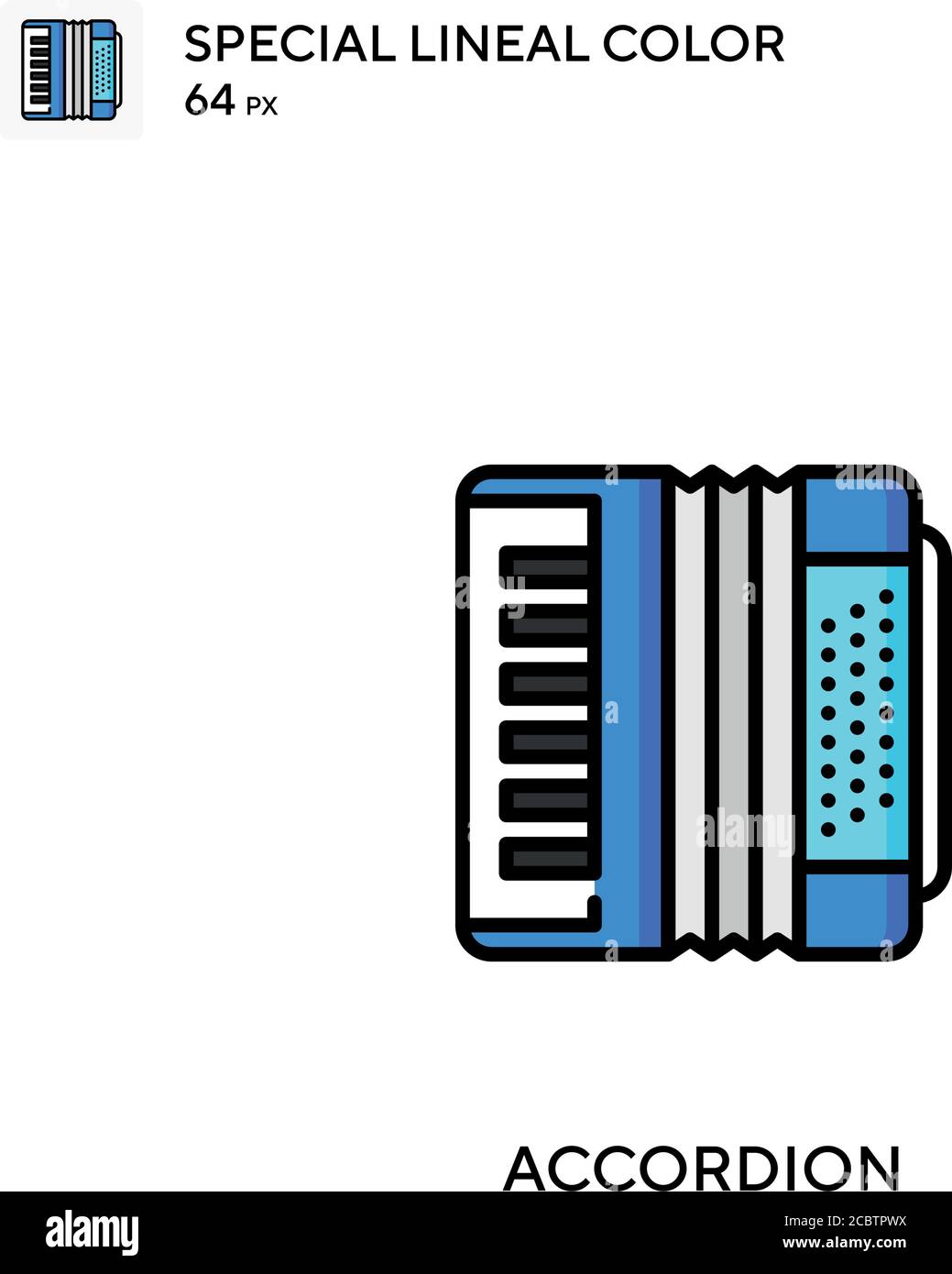 Accordion Special lineal color vector icon. Accordion icons for your ...