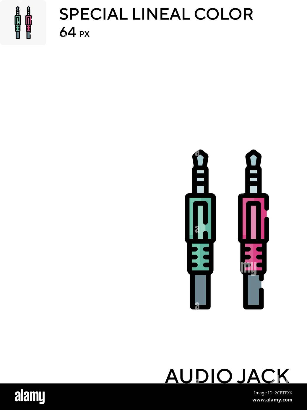 Audio jack Special lineal color vector icon. Audio jack icons for your ...