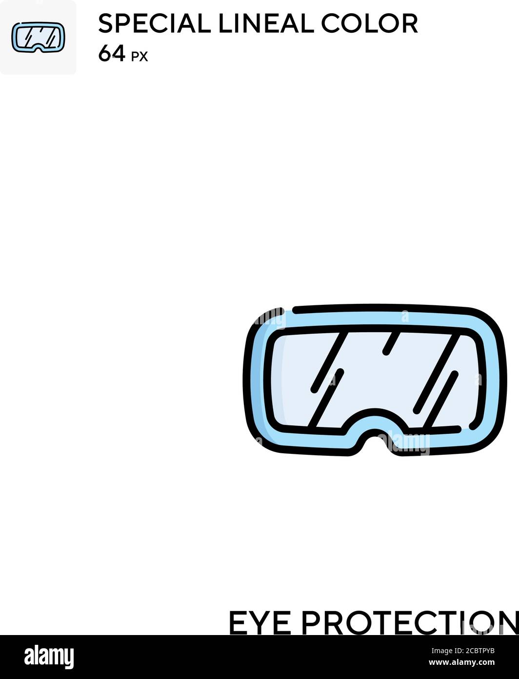 Eye protection Special lineal color vector icon. Eye protection icons ...
