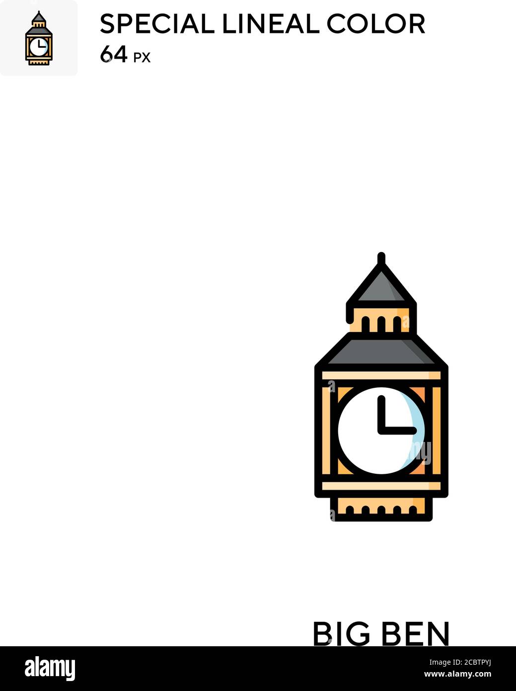 Big ben Special lineal color vector icon. Big ben icons for your ...