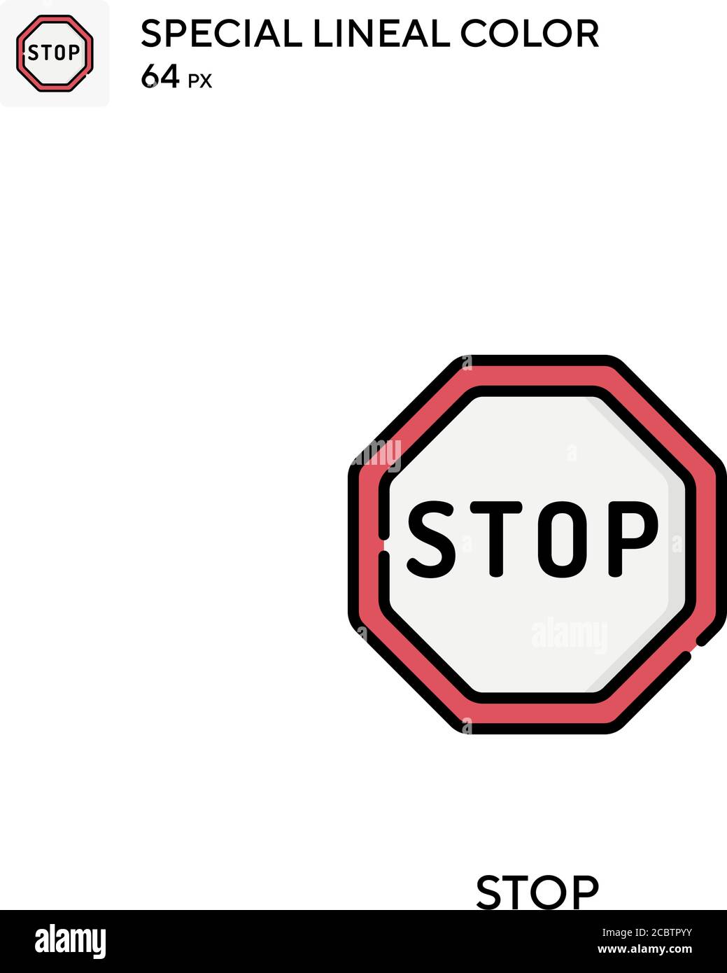 Stop Special lineal color vector icon. Stop icons for your business ...