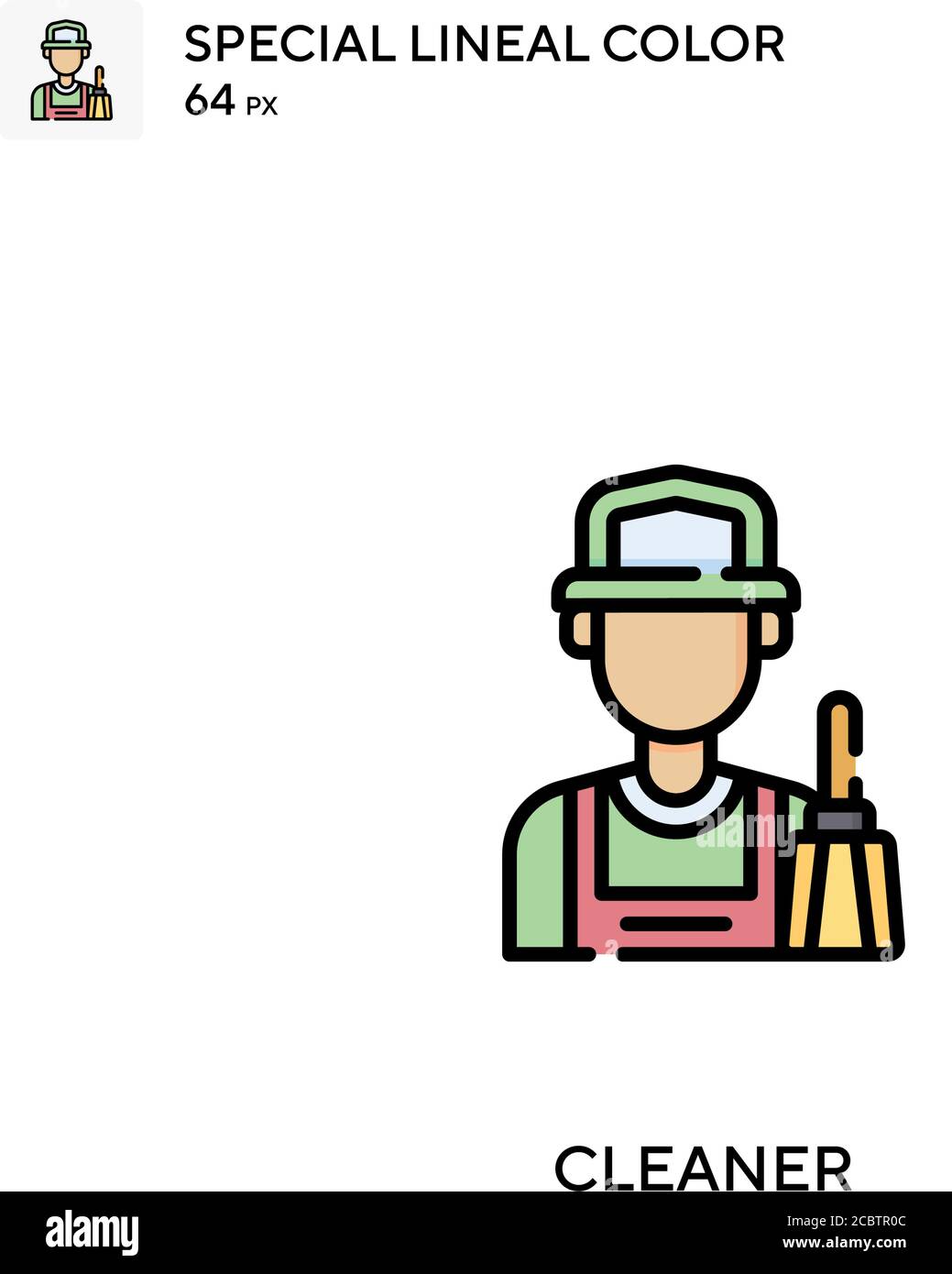 Cleaner Special lineal color vector icon. Cleaner icons for your ...