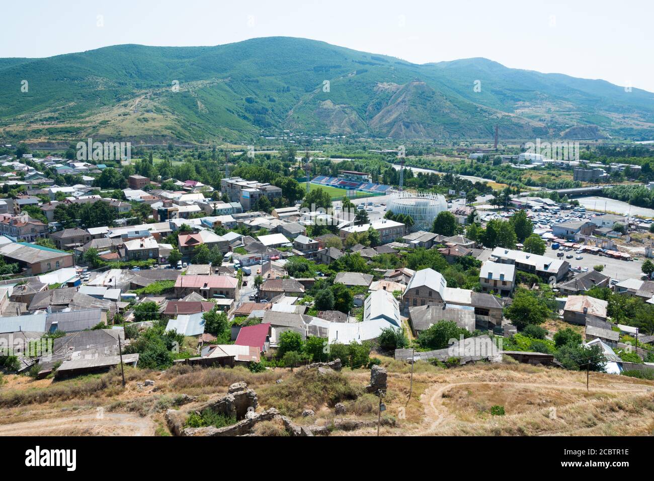 Gori, Georgia - Gori City view from Ruins of Gori fortress in Gori ...